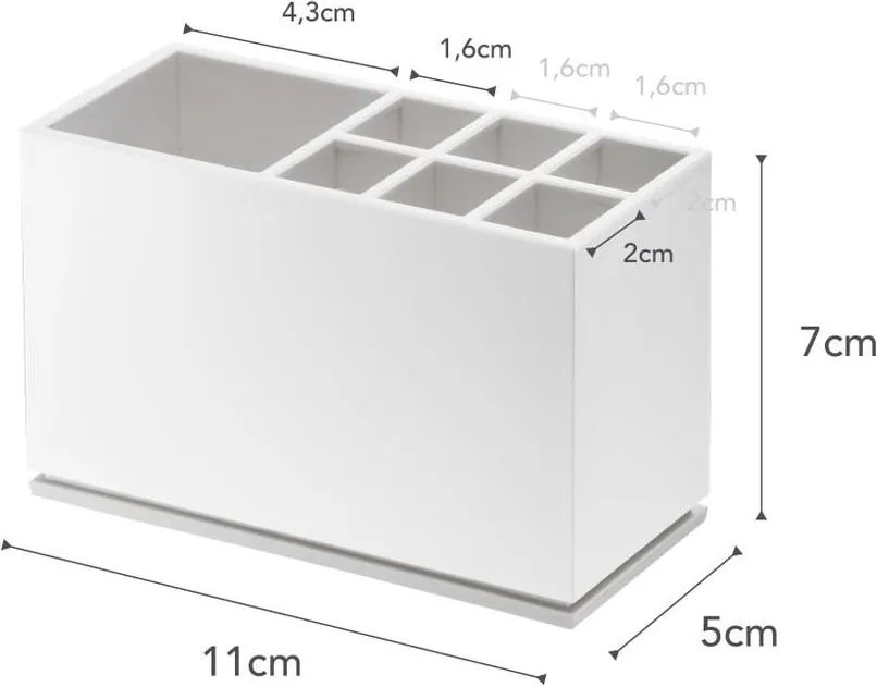 Bílý stojánek na kartáčky YAMAZAKI Mist