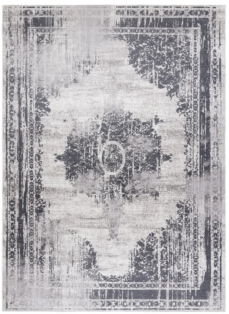 Dywany Łuszczów, Kusový koberec ANDRE Ornament 1187, 160x220, šedá, chodba / předsíň