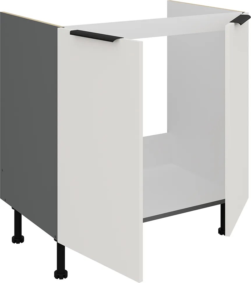 ARIA aw | dolní skříňka 80 ZL 2F dřezová | 80 cm | ANTI FINGERPRINT povrch | antracit/bílá
