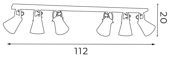 Bodové svítidlo AMOS 6xE27/60W/230V