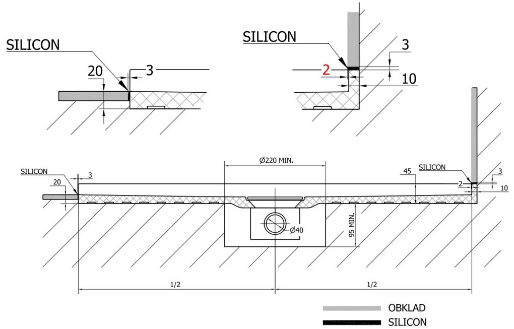 Polysan MIRAI sprchová vanička z litého mramoru, obdélník 90x80x1,8 cm, levá, bílá, 73167