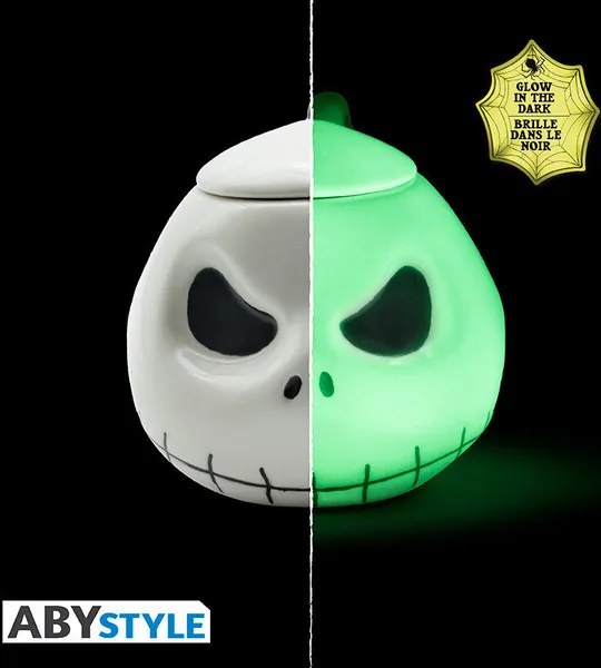 3D hrnek Abysse Corp Nightmare Before Christmas - Jack (svítící ve tmě) 350 ml Vícebarevná