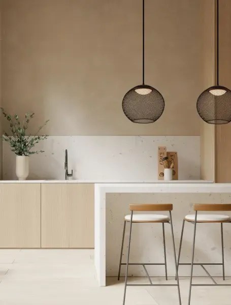 LED černá designová svítilna Kinetic 153