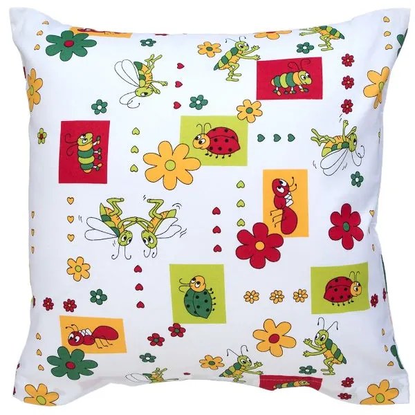 SCANquilt povlak KLASIK broučci bílopestrá 40 x 40 cm