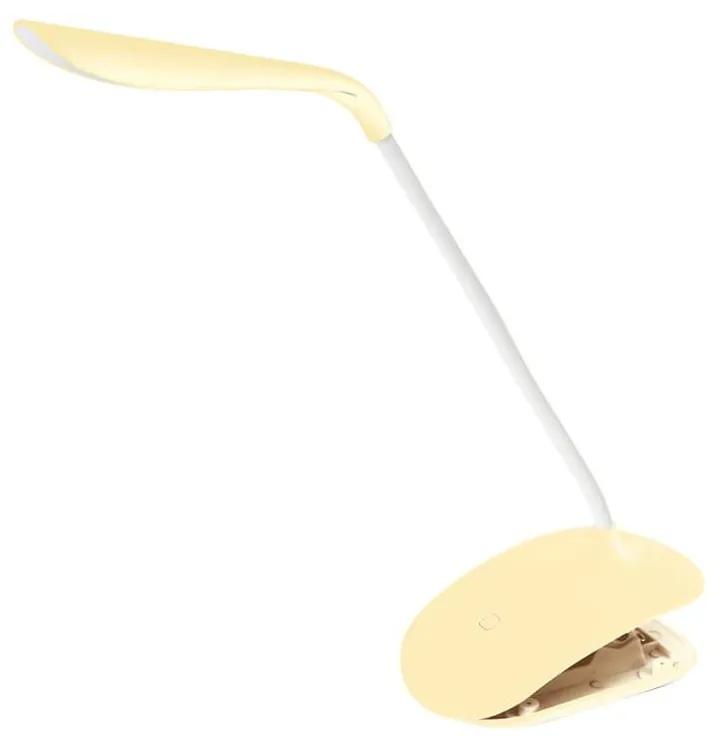 Platinet LED Dotyková stmívatelná stolní lampa s klipem LED/3,5W/230V žlutá PL0149