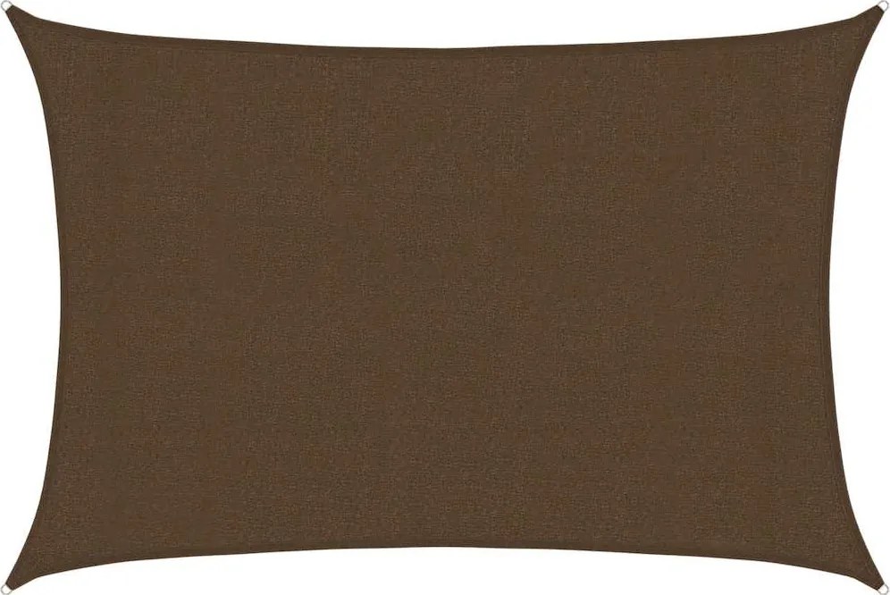 Plachta proti slunci 160 g/m² hnědá 3 x 4 m HDPE 311787