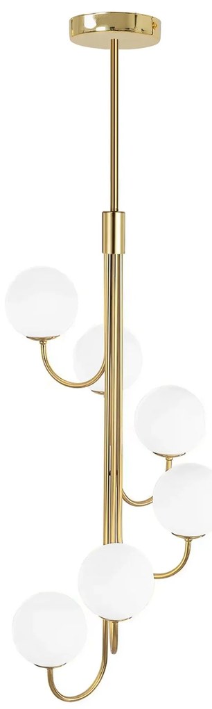 Toolight Toolight, stropní svítidlo 6xG9 APP1585-6CP, zlatá lesklá, OSW-05679