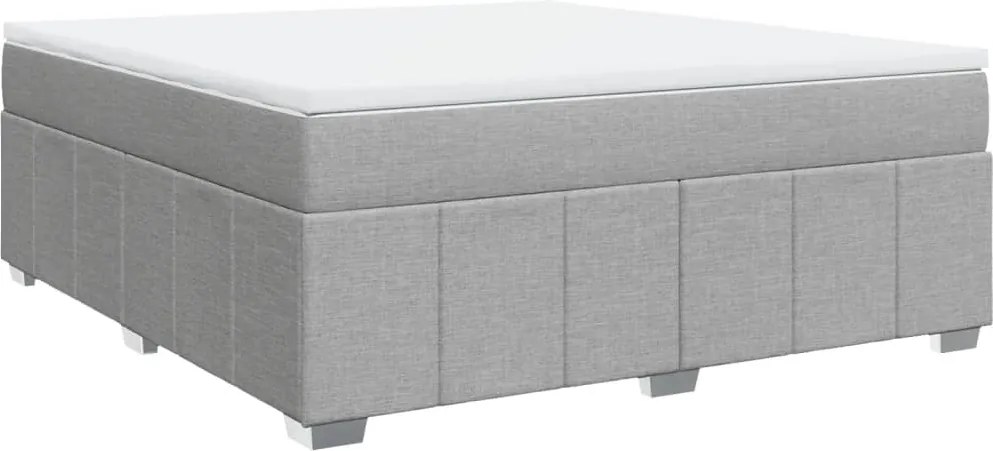 Box spring postel s matrací světle šedá 180 x 200 cm textil 3285491