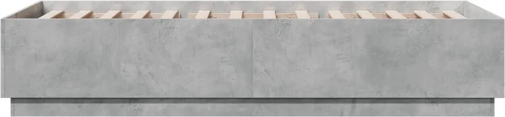 Rám postele s LED osvětlením betonově šedý 100x200 cm kompozit 3209628