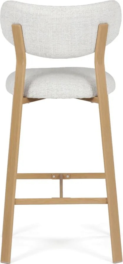Barová židle AUB-L3125 OAK, látka, bílá (50 x 48,5) cm bílá
