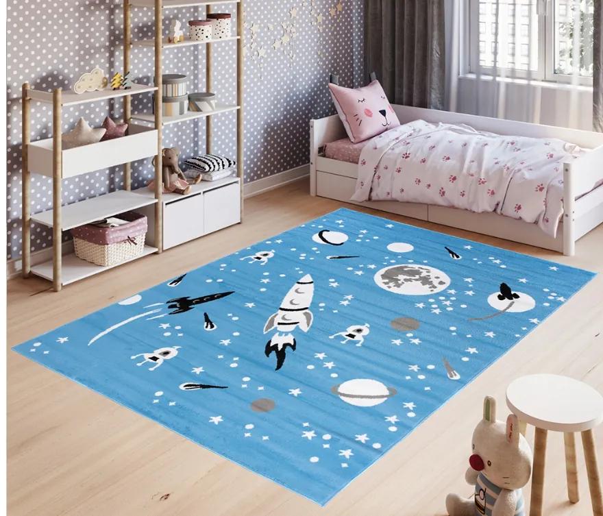 Chemex Dětský koberec Vesmír modrý různé rozměry Rozměr: 140x200cm