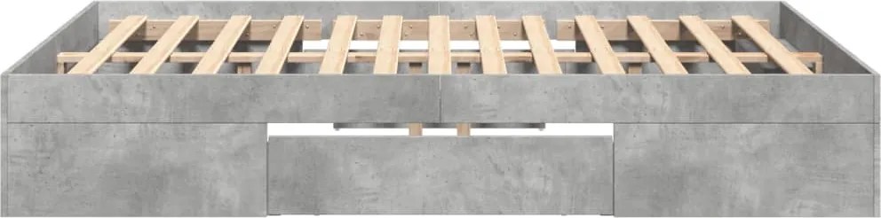 Rám postele betonově šedý 120 x 200 cm kompozitní dřevo 3295481
