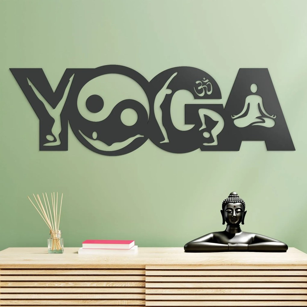 DUBLEZ | Dřevěný nápis na zeď - Yoga