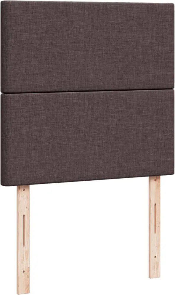 Box spring postel s matrací tmavě hnědá 90x200 cm textil 3292667