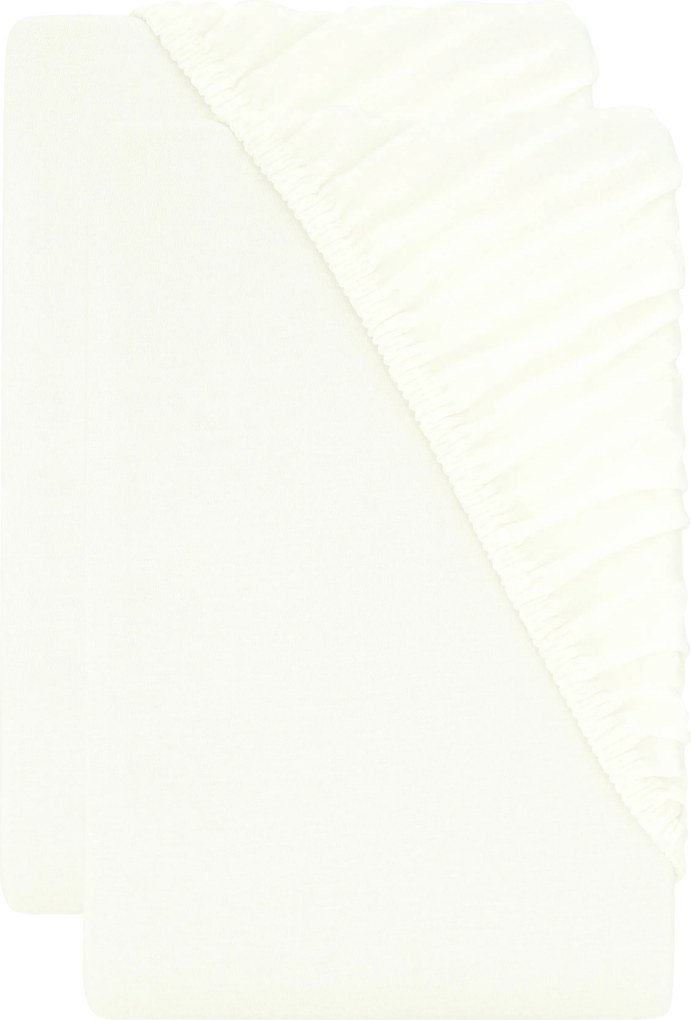 Livarno® Sada žerzejových napínacích prostěradel, 90–100 x 200 cm, 2dílná, bílá