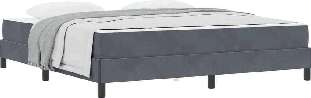 Postel s boxspringem s matrací Tmavě šedá 180 x 200 cm textil 3398708