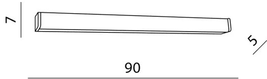 LED nástěnné svítidlo Peter 90 3000 chrom
