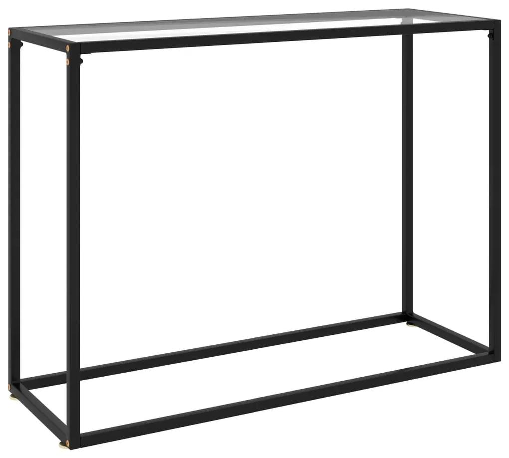 322811 vidaXL Konzolový stolek průhledný 100 x 35 x 75 cm tvrzené sklo