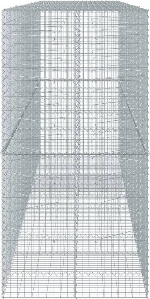Gabionový koš s víkem 500 x 100 x 200 cm pozinkované železo 3295233