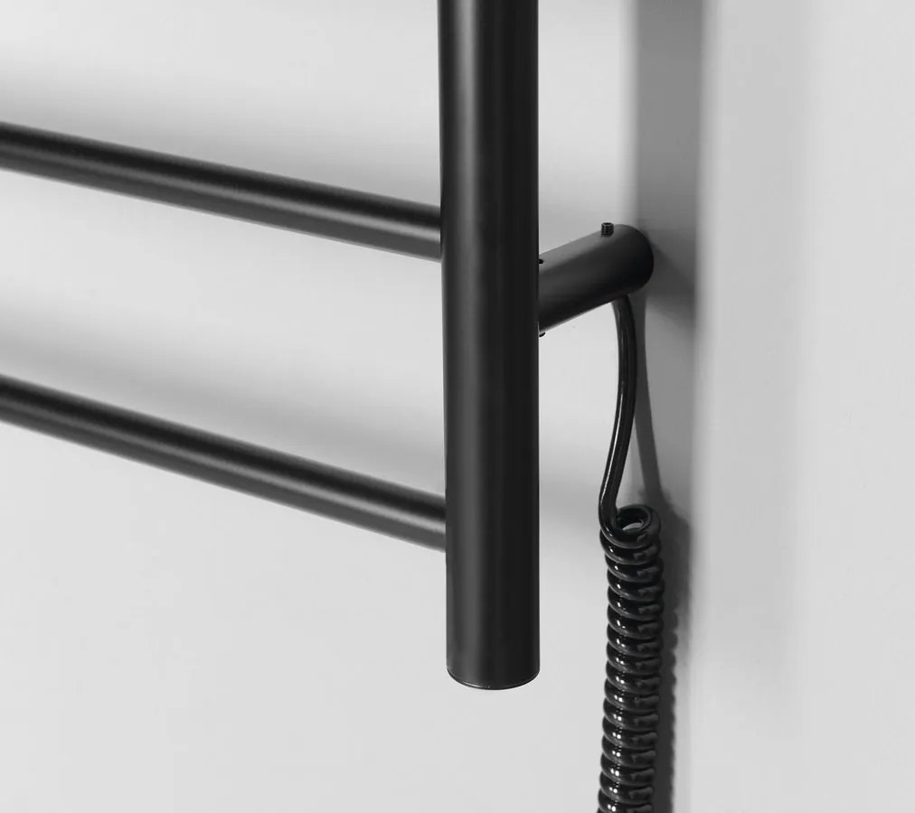Sapho , REDONDO elektrický sušák ručníků, kulatý, 500x900 mm, 75 W, černý mat, ER220BV