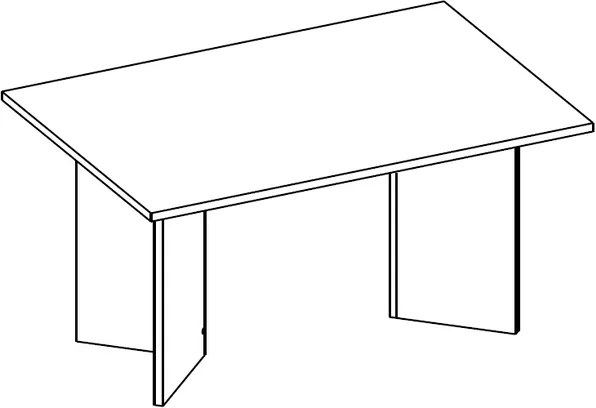 Konferenční stolek Minimal, šedý beton/bílý