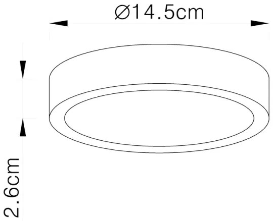 Globo 12366-15 - LED Stmívatelné stropní svítidlo VITOS LED/15W/230V