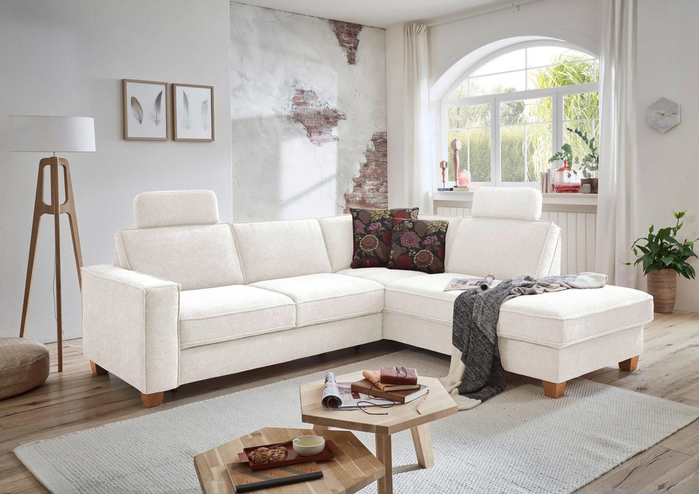 XXXLutz ROHOVÁ SEDAČKA, textil, krémová Sit & More - Sedací soupravy - 000144005803