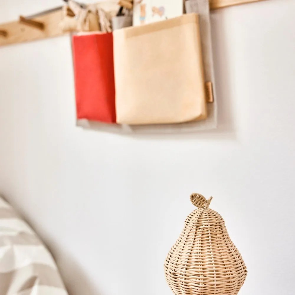 Dětské noční světlo v přírodní barvě ø 12 cm Pear – OYOY Mini