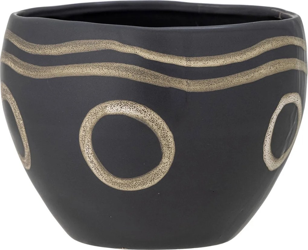 Kameninový květináč Magnus Waves 18,5 cm Bloomingville