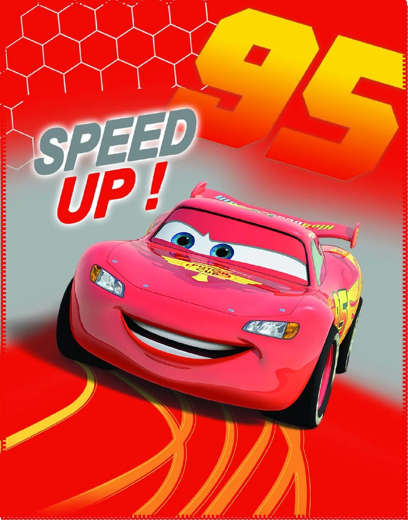 Dětská fleecová deka DISNEY CARS GO GO GO 110x140 cm