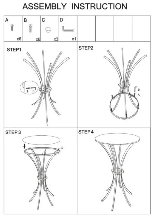 Designový jídelní stůl Tadanori 100 cm zlatý