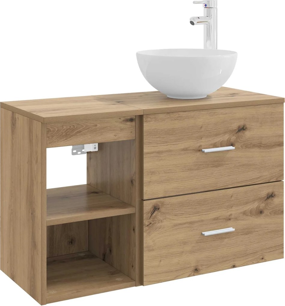 Sada koupelnového nábytku 2 ks Dub artisan Kompozitní dřevo 3403871