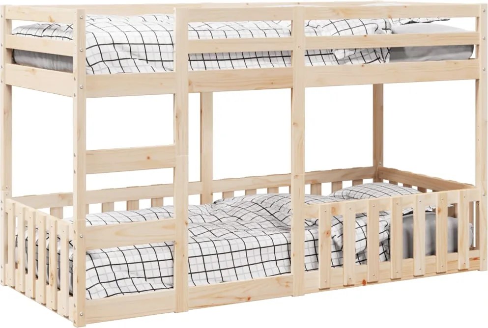 Patrová postel 90 x 200 cm masivní borové dřevo 3308589