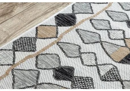 koberec SISAL COOPER Diamanty, Cikcak 22217 ecru / černý velikost 160x220 cm | krásné koberce cz