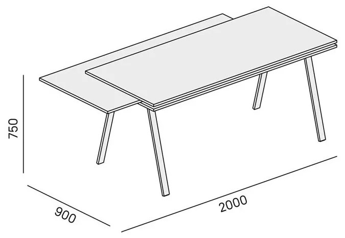 PLAN Kancelářský pracovní stůl LAYERS, výsuvná prostřední deska, 1700 mm, bílá / grafit