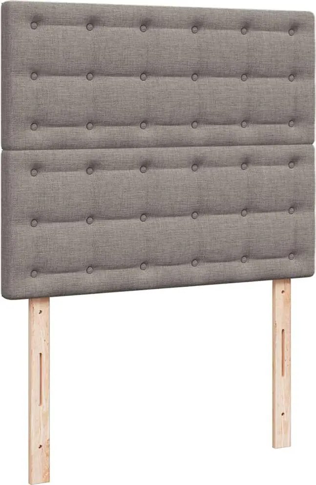 Box spring postel s matrací taupe 120x190 cm textil 3292013