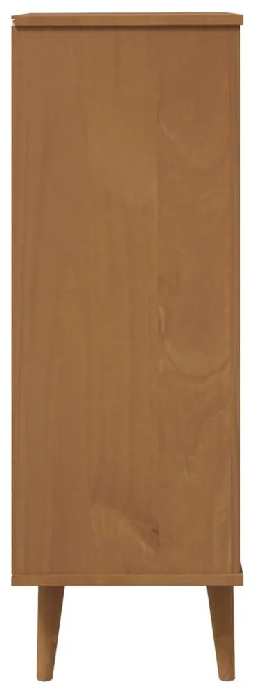Botník Molde - masivní borové dřevo - 59,5x35x103 cm | hnědý