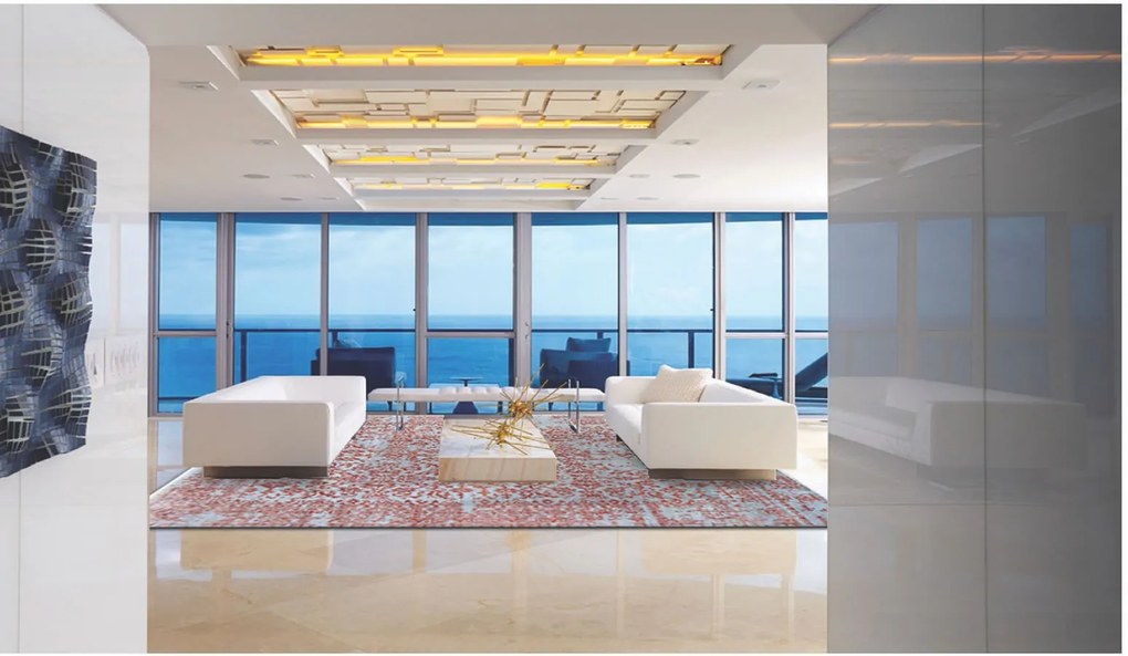 Diamond Carpets India, Ručně vázaný kusový koberec Diamond DC-JK 1 Silver/orange, 245x305, oranžová, chodba / předsíň