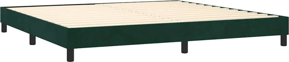 Box spring postel s matrací tmavě zelená 200x200 cm samet 3141326