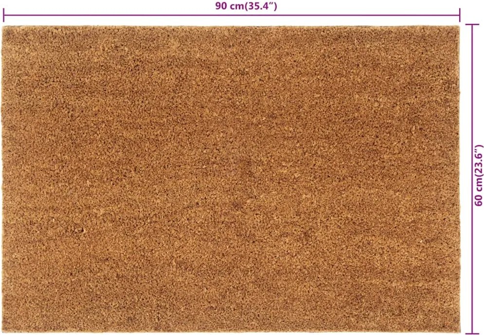 Rohožka před dveře přírodní 60 x 90 cm kokosové vlákno 155563