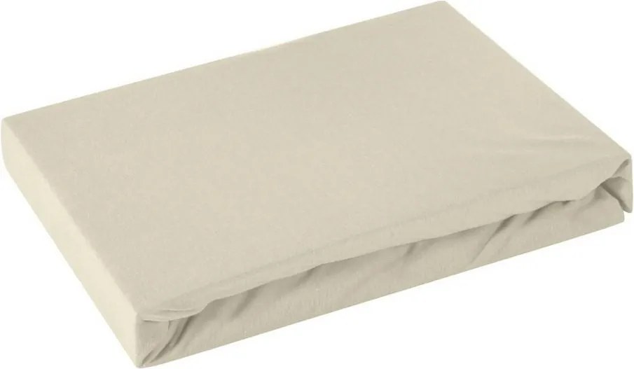 Design 91 Prostěradlo s gumičkou 180x200 béžové na vysokou matraci 30 cm 125 g/m2