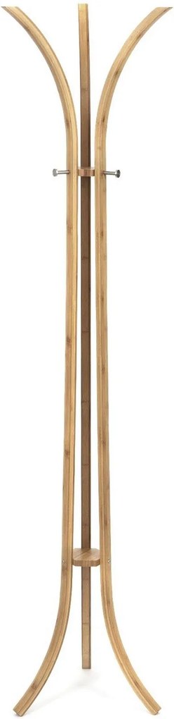 Bambusový věšák na oblečení compactor bamboo - tříramenný 48 x 177 cm