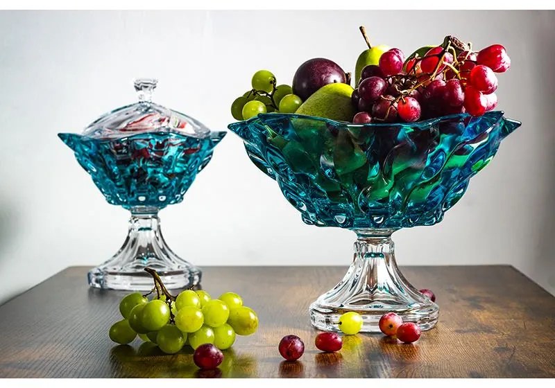 KŘISTÁLOVÁ MISKA BOHEMIA SAMBA AQUAMARINE 305MM