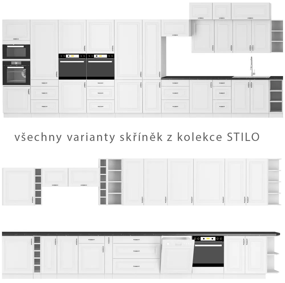 STILO bb | dolní skříňka 80D 3S zásuvková | 80 cm | bílá/bílá mat