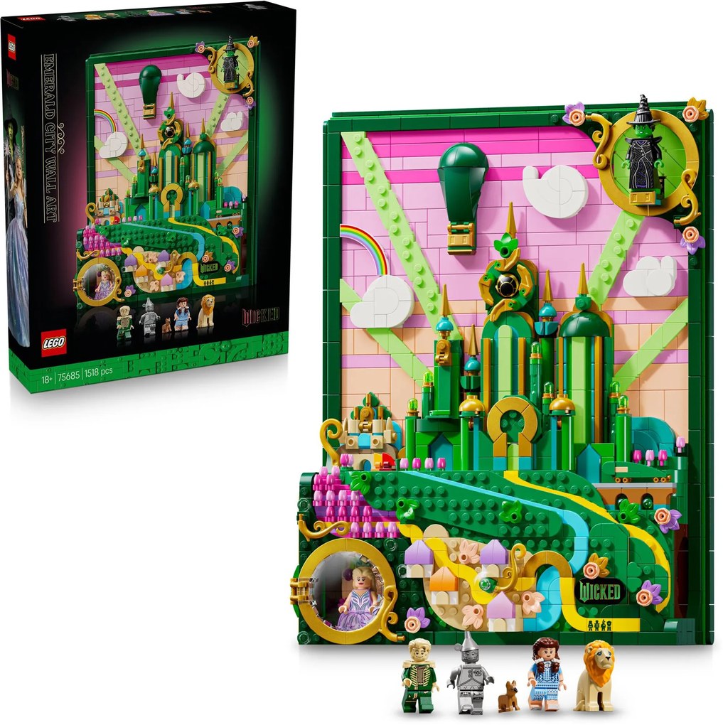 Lego® wicked 75685 nástěnné umění: emerald city 5702017812939