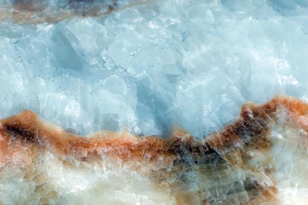 DIMEX | Samolepicí vliesová fototapeta na zeď Světle modré krystaly MA-5-2450 | 375 x 250 cm | modrá, černá, hnědá