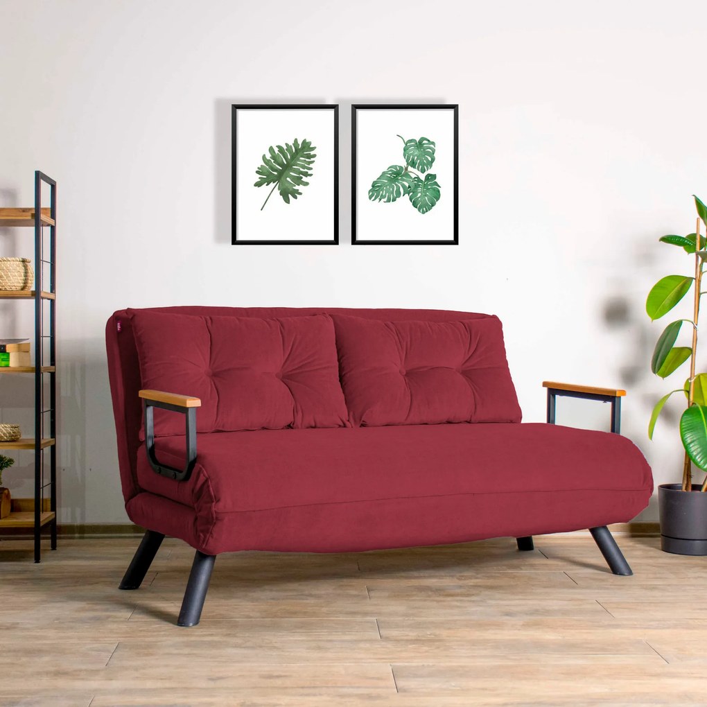 Atelier del Sofa 2-místná pohovka Sando 2-Seater - Maroon, Kaštanová