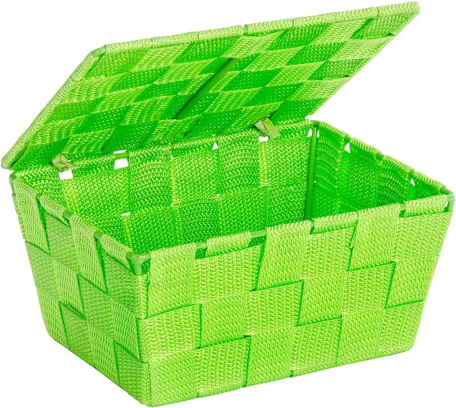 Zelený košík s víkem Wenko Adria