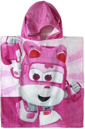 CERDA Pončo Super Wings pink Bavlna - Froté, 50/115 cm