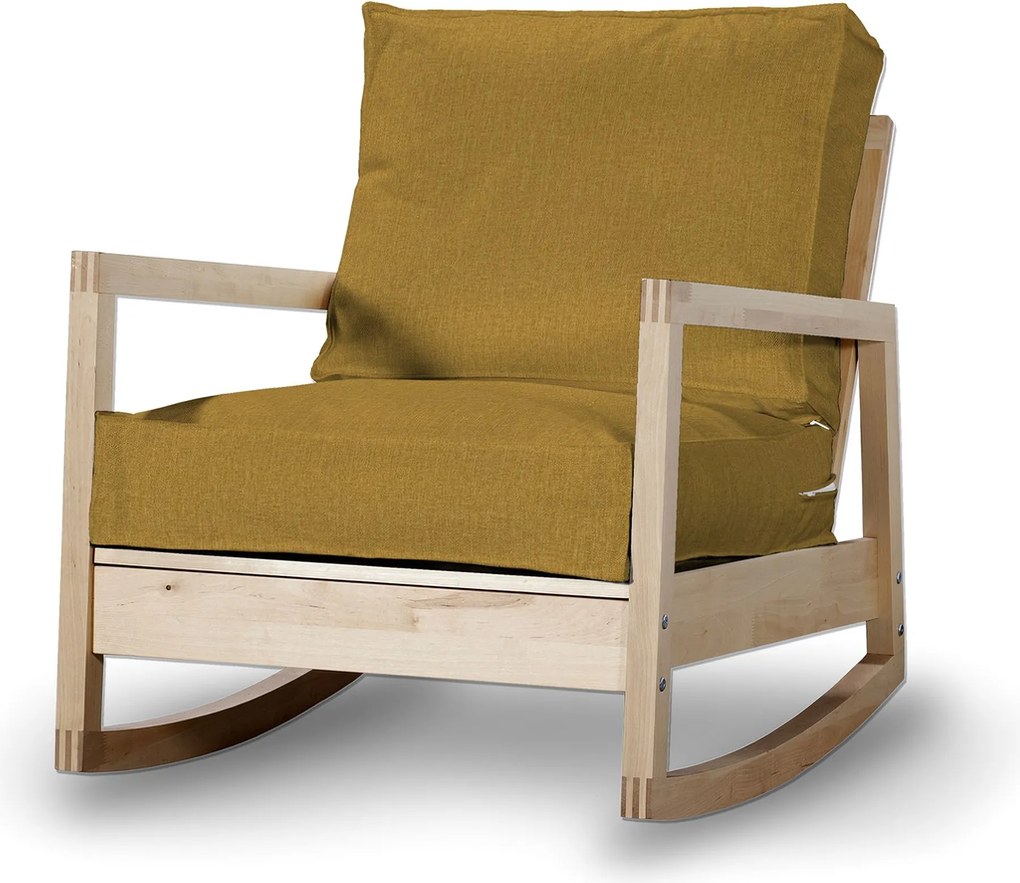 Potah na křeslo IKEA Lillberg barva žlutá látka pletený vzor